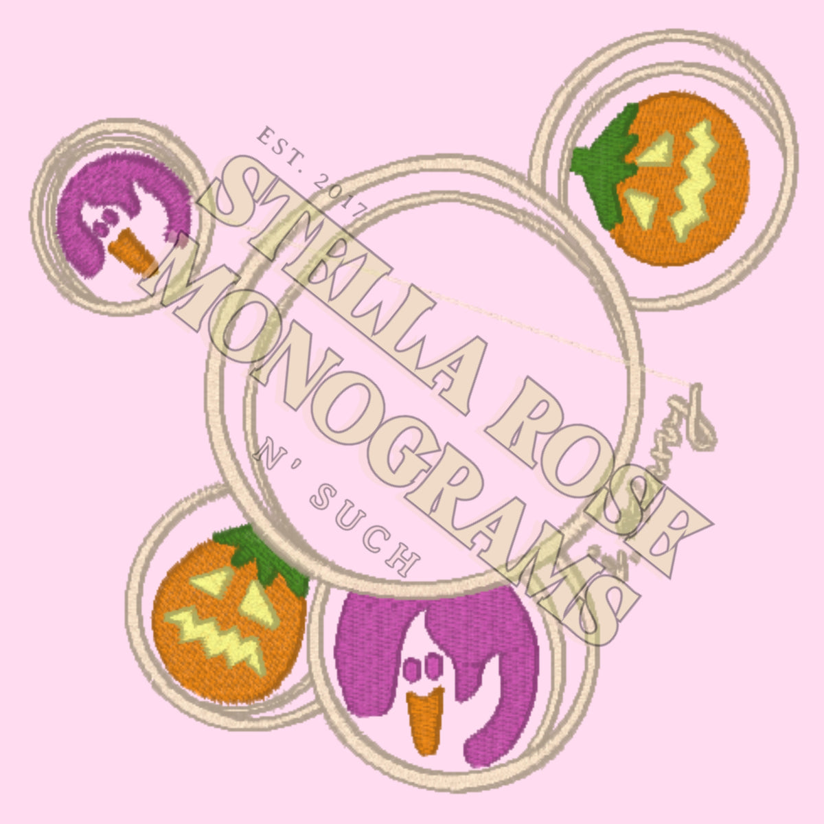 Halloween Cookies Monogram Frame Embroidery Design Digital Download @a – Stella Rose Monograms N ...