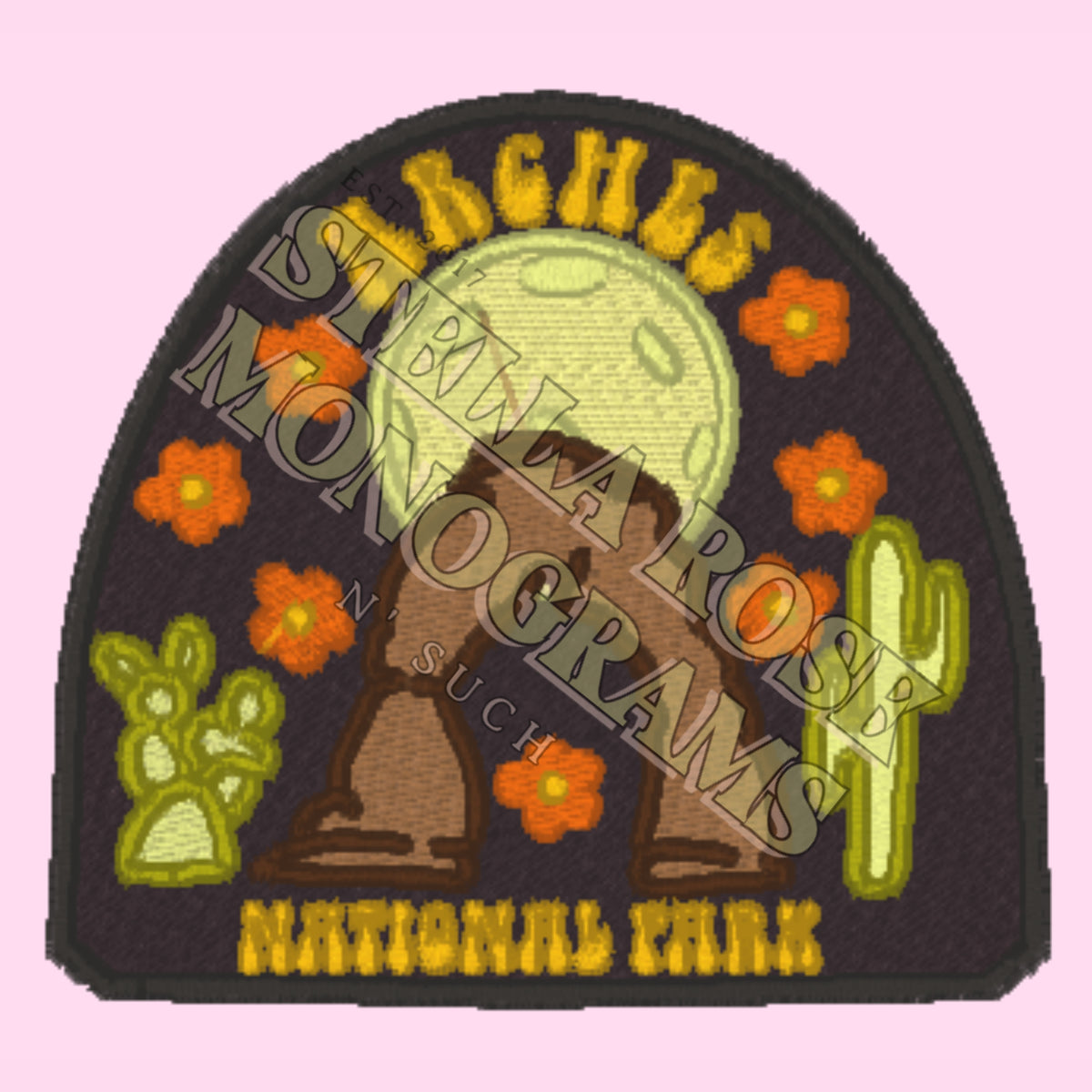 Arches National Park Patch Embroidery Design Digital Download – Stella ...