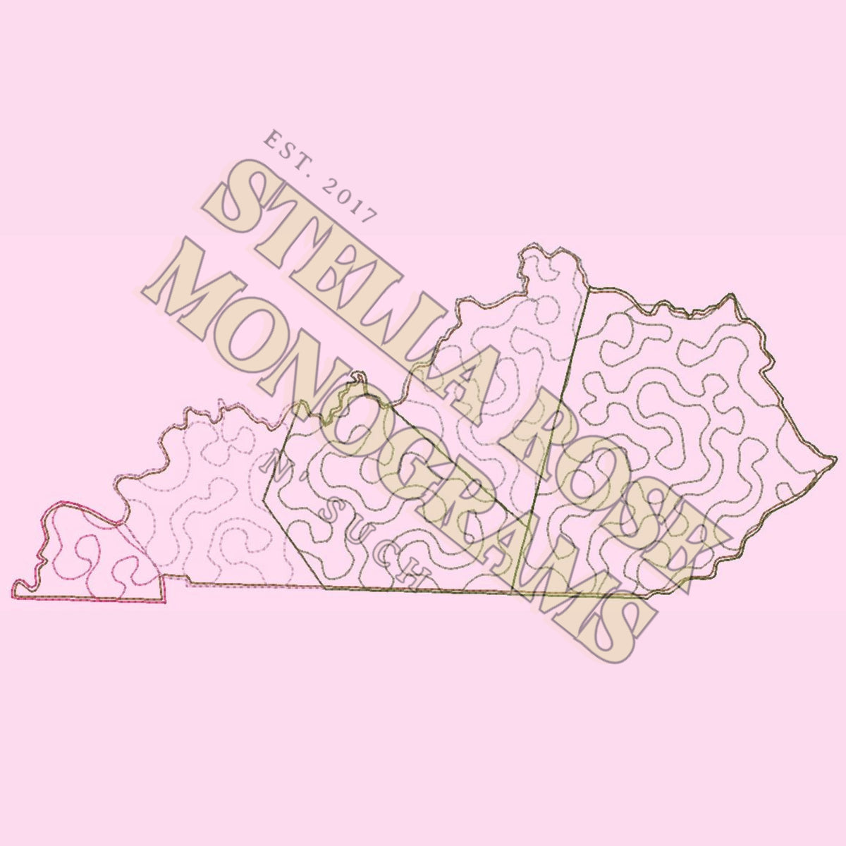 Kentucky Quilted State Applique Embroidery Design Digital Download ...