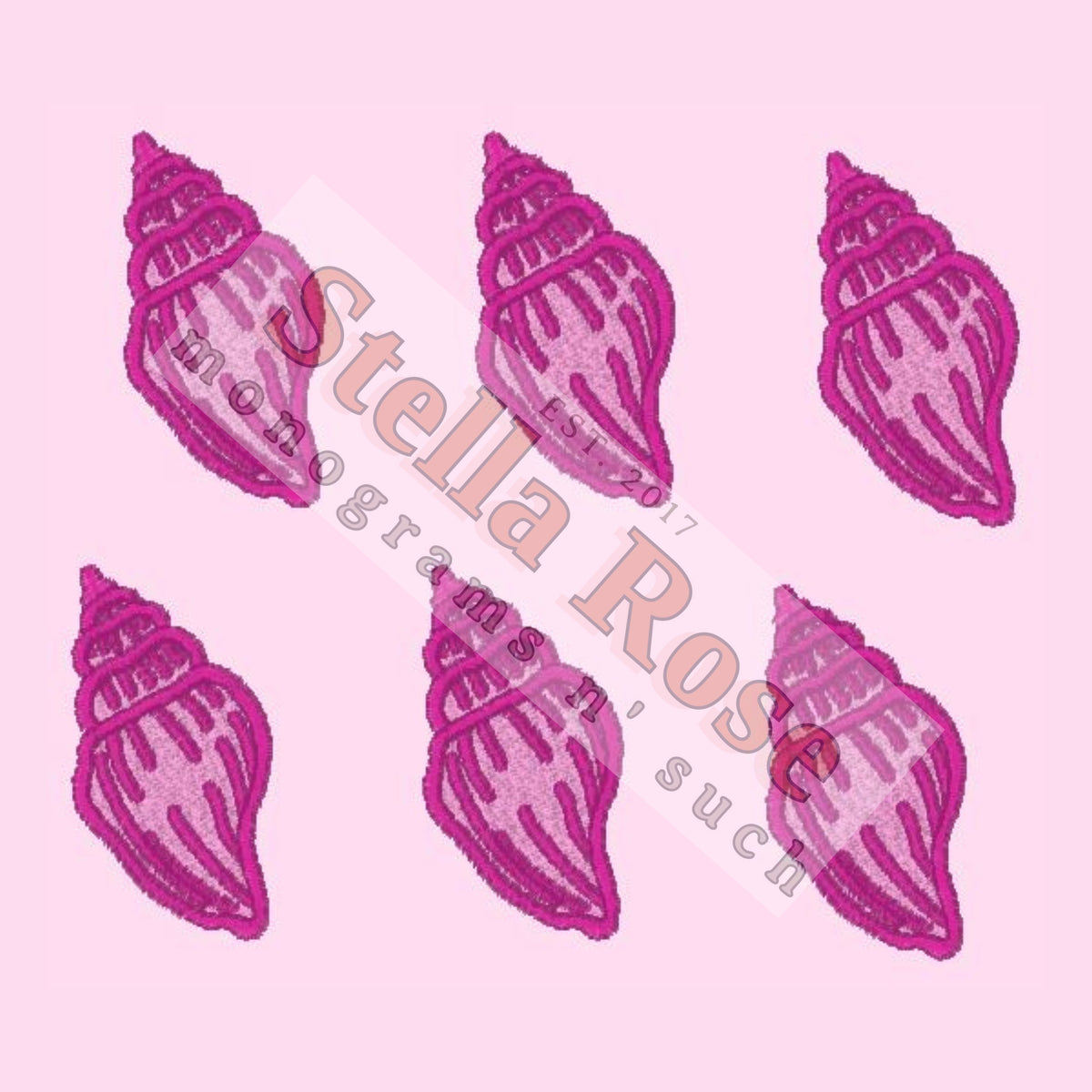 Seashell Patch (set of 6) Embroidery Design Digital Download @artistry ...