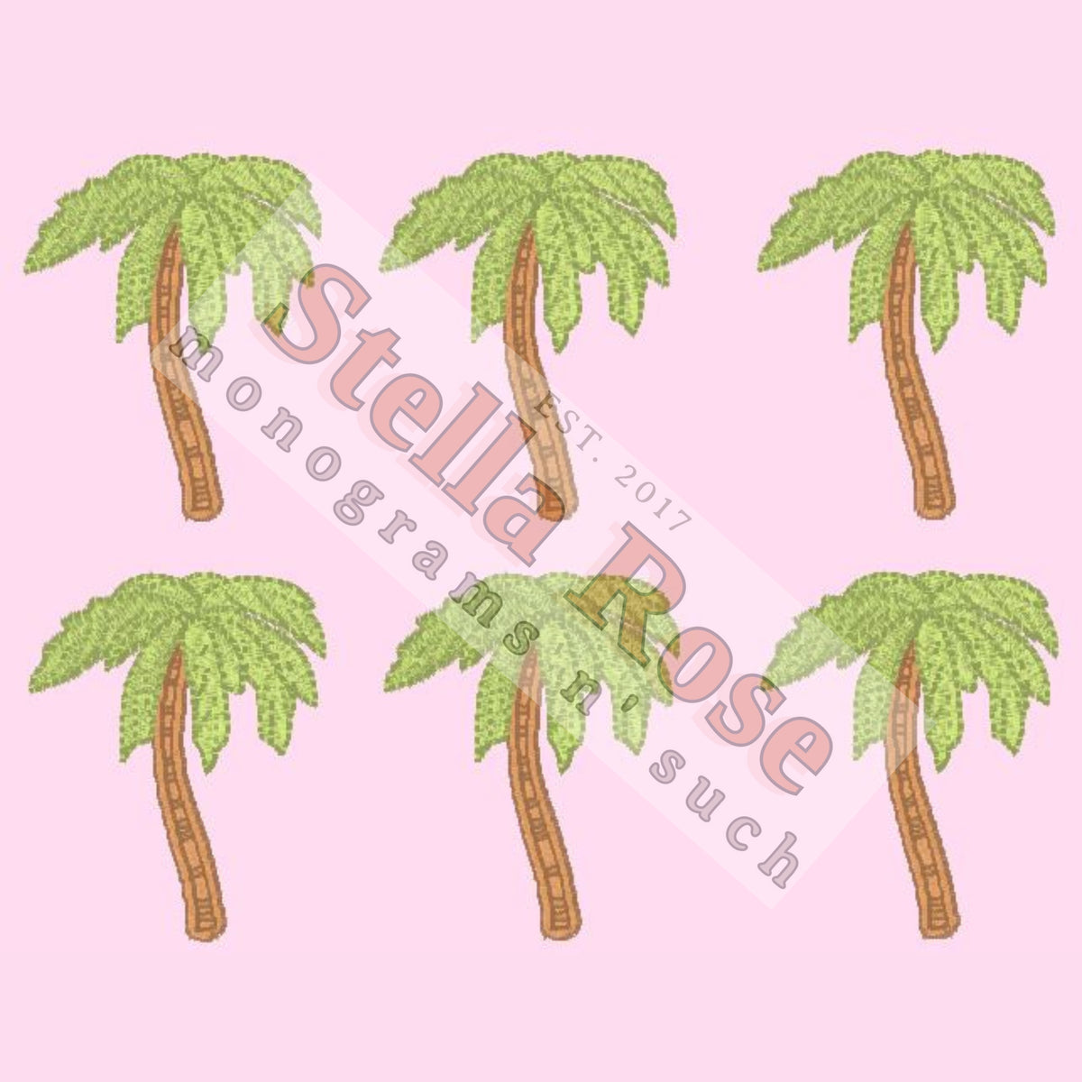 Palm Tree Patch (set of 6) Embroidery Design Digital Download @artistr ...