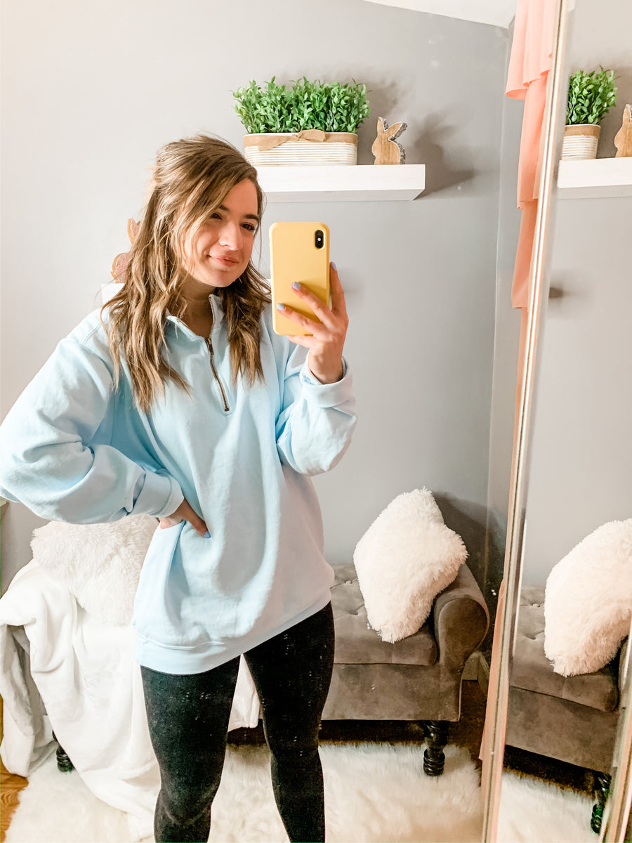 Comfort Colors Monogrammed Quarter Zip Pullover 🧵Custom🧵 – Stella Rose ...