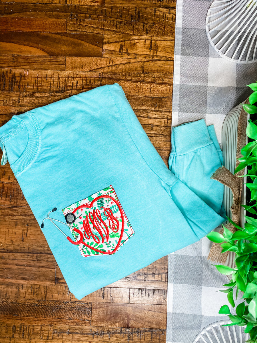 Stethoscope Pocket Embroidered Monogrammed T's N' Pullovers 🩺Custom🩺 ...